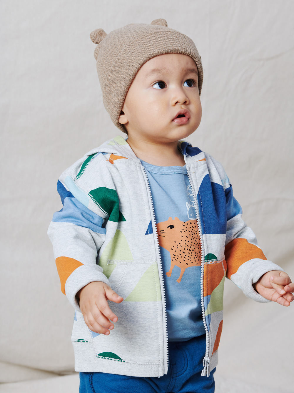 Printed Baby Zip Hoodie | Tea Collection