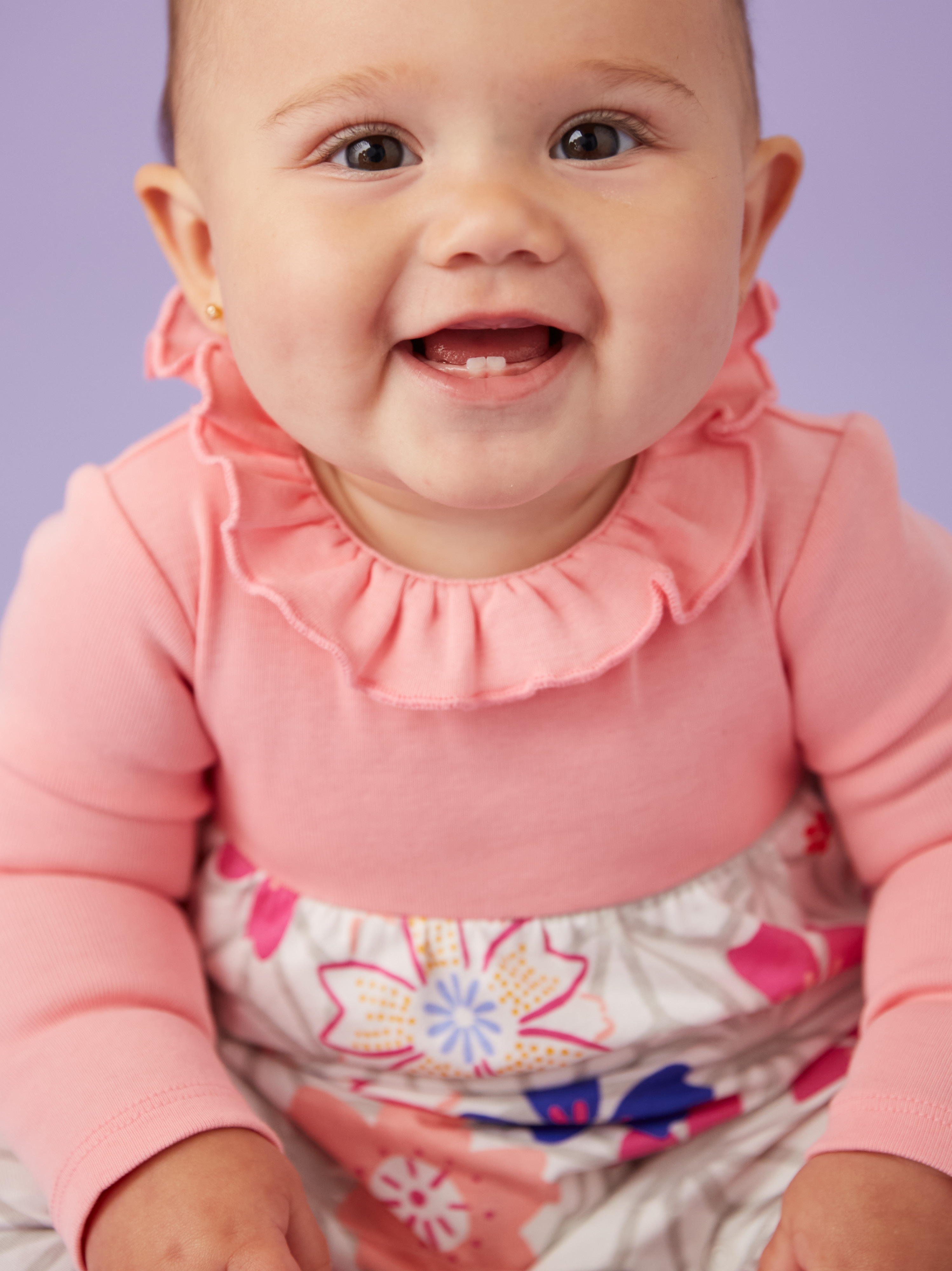 Ruffle Collar Baby Romper | Tea Collection