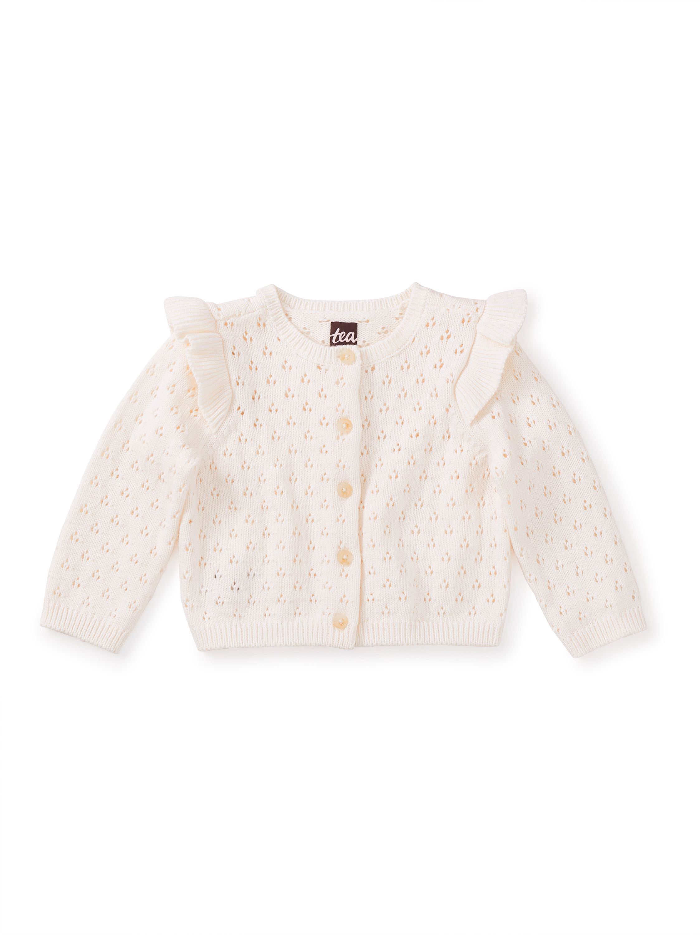 Flutter Shoulder Baby Cardigan | Tea Collection